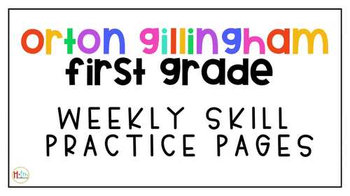 Orton Gillingham Phonics Scope and Sequence │ First Grade OG Skills ...