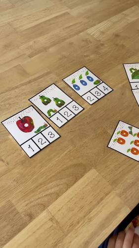 Counting with the Very Hungry Caterpillar - preschool number recognition