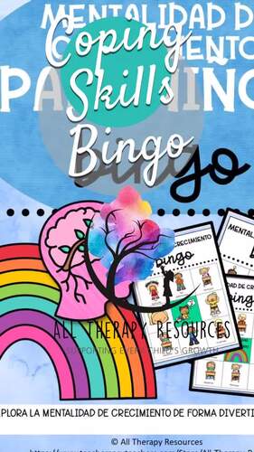 GROWTH MINDSET BINGO Game - Growth and Fixed Mindset - SPANISH VERSION