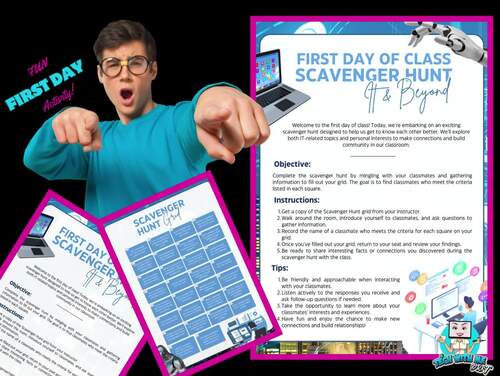 First Day of Class Scavenger Hunt-IT & Beyond! by TEaCH WITH ME DR T