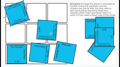Differentiated Decimal Place Value Tarsia Matching Puzzle Activities Bundle
