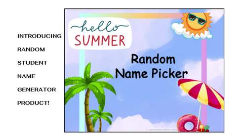 Random Name Picker Generator for Classroom Engagement Editable PowerPoint Tool