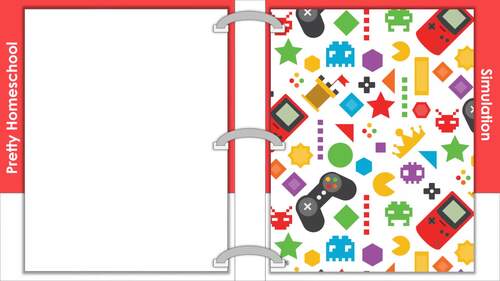 Editable and Printable Portfolio Binder Covers and Spines | Gamer Boy Theme