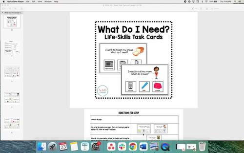 What Do I Need? Life Skills Task Cards by The Autism Helper | TPT