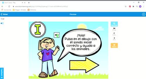 BOOM CARDS: VOCAL I | Sonidos iniciales | Vowels in Spanish | Distance ...