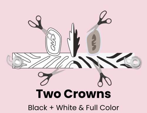Zebra Ears Crown / Mask / Costume / Animal / Headband ** Two Crowns
