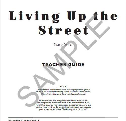 Living Up the Street Novel Units® Teacher Guide Novel Study | TPT