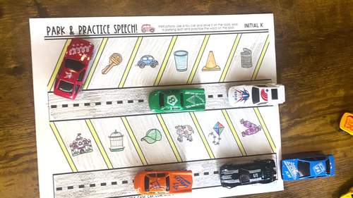 Park and Practice Articulation A Speech Therapy Toy Companion (Toy Cars)