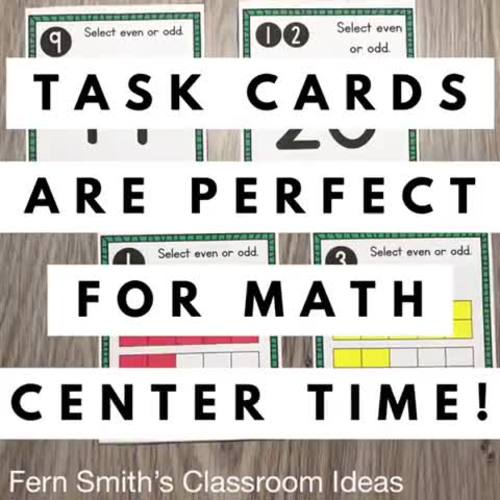 Even and Odd Numbers Task Cards for Second Grade | TPT