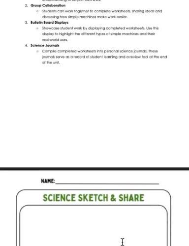 Grade 2 Ontario Science: Simple Machines Flashcards & Worksheets