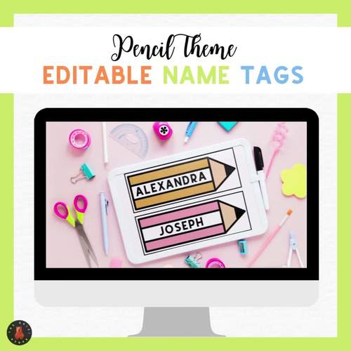 Pencil Theme: Editable Name Tags by The Dolci Bunch | TPT