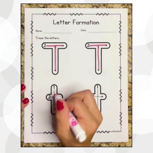 Alphabet Letter Formation Tracing Worksheets. ABC Letter Recognition.