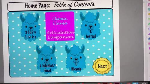 No Print Articulation L sound Llama llama speech therapy | TPT