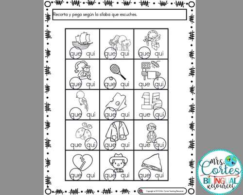Centros conciencia fonológica- Letra Q by mrscortes | TPT