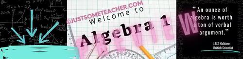 Welcome to Algebra 1 - Google Classroom Banner Header - ANIMATED!