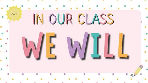 Spotty Pastel Classroom Expectations / Rule Posters EDITABLE by ...