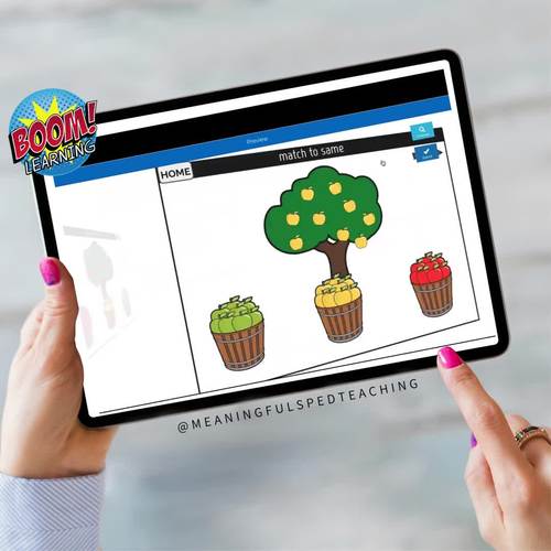 Autumn: Sorting Apples by Color |Vocational | Life Skills | Boom Cards™