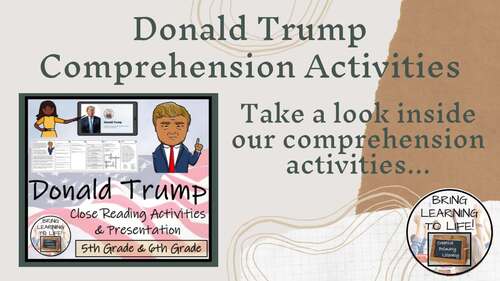 Donald Trump Close Reading Passage & Comprehension Activities | 5th–6th ...