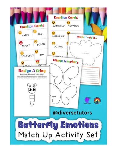 Butterfly Emotions Match-Up – Social Emotional Learning (SEL) Activity ...