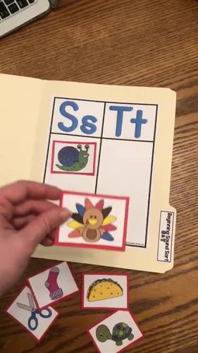 Beginning Sound File Folder Games by The Emergent Reader Teacher
