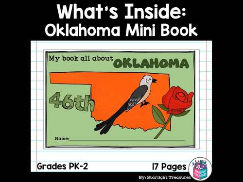 Oklahoma Mini Book for Early Readers - A State Study by Starlight Treasures