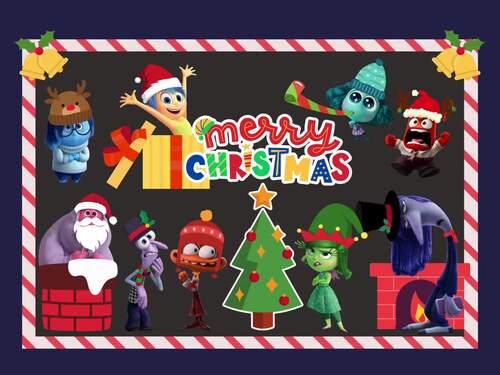 Inside Out Christmas Bulletin Board | Christmas Classroom Bulletin Board