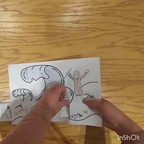 Crossing the red sea Printable, Sunday school Craft, Bible Story ...