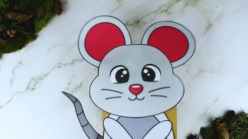 Mouse Paper Bag Puppet Craft | Woodland Animal Printable for Preschool ...