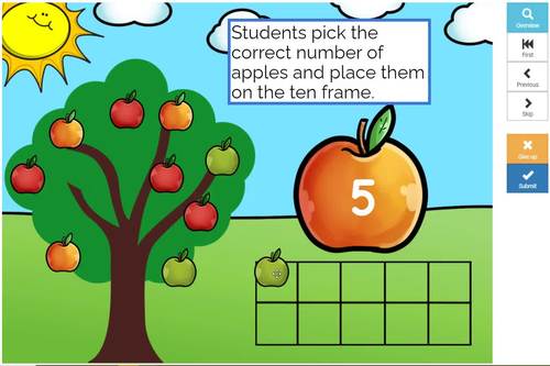 Fall Theme 20 Card { Boom Deck } Ten Frame - Distance Learning - Place ...