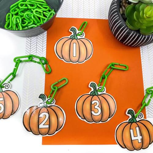 Counting Pumpkins Fine Motor Counting & Comparing Numbers by Turner Tots