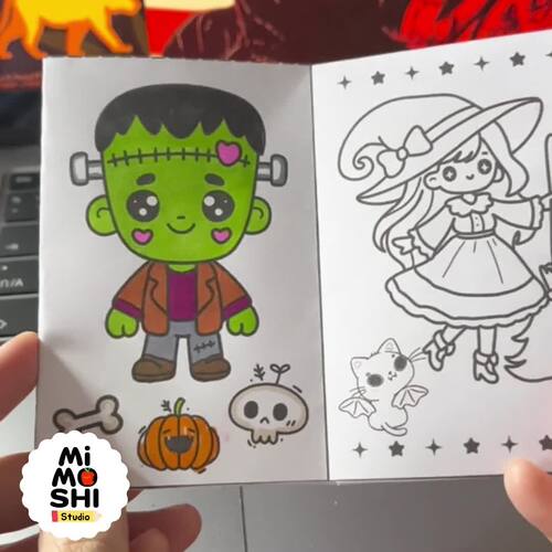 Halloween Mini Coloring Book | Printable Halloween Activity for Kids ...