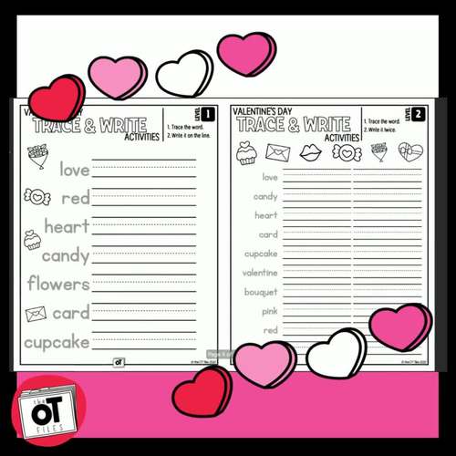 Valentine's Day Handwriting Activities OT by the OT files | TPT