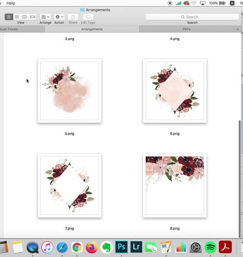 Burgundy Blush Floral Clipart Wreaths Frames Borders Classroom Decor ...