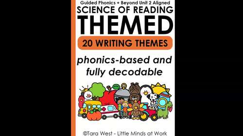 CVC Words Writing Center Thematic & Decodable Phonics-Based Science of ...