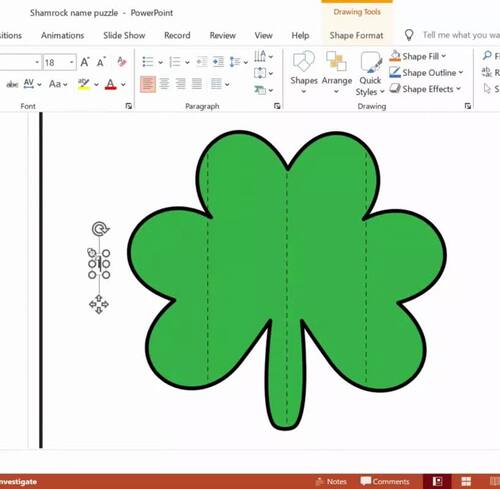 St. Patrick's Day Hat-Shamrock Name Craft Puzzle Tracing Practice ...
