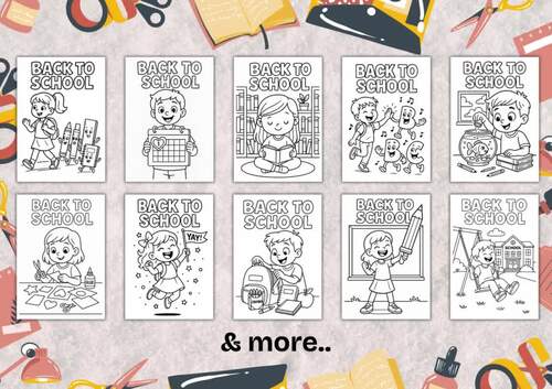 Back to School Coloring Pages for Kids | 20 Fun & Easy Pages by Nuvanta ...