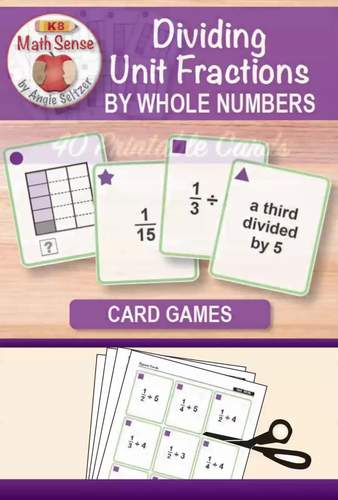 Dividing Unit Fractions by Whole Numbers: 5th Grade Math Sense Card ...