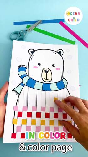 Printable Christmas Craft Cozy Sweater Winter Craft Bear Coloring Page ...