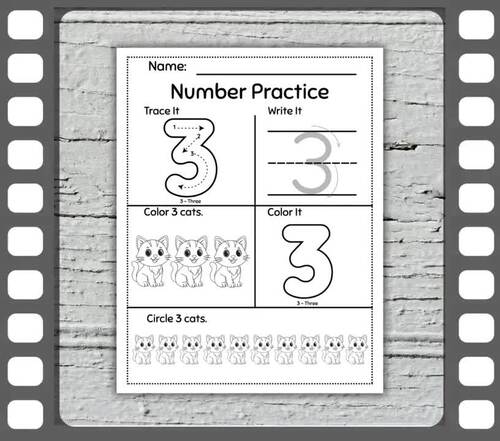 Animal Number Practice Worksheets 0–20 | Count, Trace & Write | No Prep ...