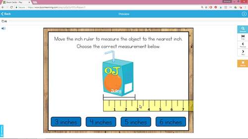 Measuring to the Nearest Inch Boom Cards by Second Grade Smiles | TPT