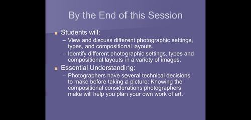 Photography Presentation: Vocabulary and Interactive Assessment ...