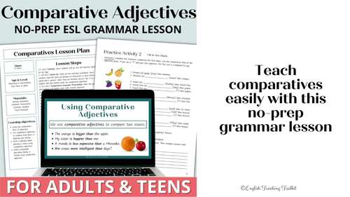 Adult ESL Grammar Worksheets, Activities, & Lesson Plan - Comparatives
