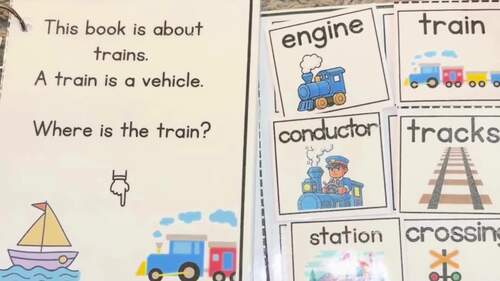 Train Fine Motor Adapted Book Activity for Special Education ...
