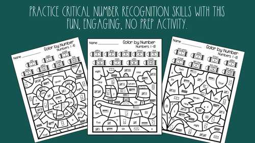 Color by Numbers 1-10 | Number Recognition and Counting | ten frames ...