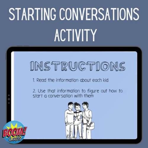 Starting Conversation -- Boom Cards by Social Work Studio | TPT