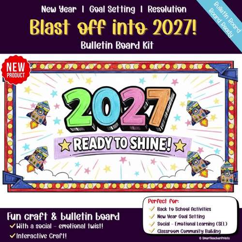 Blast Off! New Year Goal Setting | Bulletin Board Activity & Classroom ...