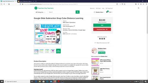 Math Addition and Subtraction Bundle for Google Slides Distance Learning
