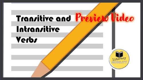 Parts of Speech Transitive and Intransitive Action Verbs Worksheets ...