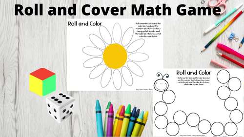 Spring Roll and Color Math and Numbers Game for Preschool PreK and ...