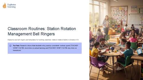 Classroom Routines Station Rotation Management Bell Ringers Ready to ...